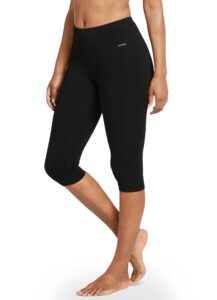 jockey womens cotton stretch judo leggings, deep black, x-large us