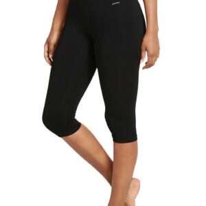 Jockey womens Cotton Stretch Judo Leggings, Deep Black, X-Large US