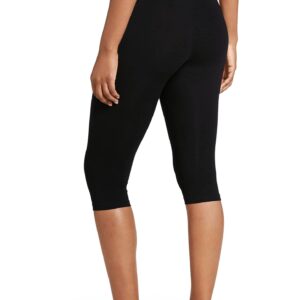 Jockey womens Cotton Stretch Judo Leggings, Deep Black, X-Large US