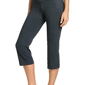 Jockey Women's Activewear Cotton Stretch Flare Capri, Charcoal, L