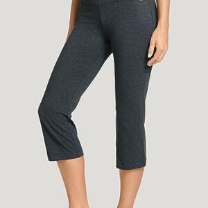 Jockey Women's Activewear Cotton Stretch Flare Capri, Charcoal, L