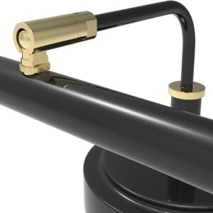 Cocoweb Adjustable LED Grand Piano Desk Lamp in Black with Brass Accents - PLED101D