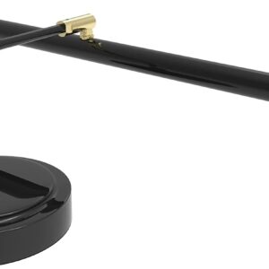 Cocoweb Adjustable LED Grand Piano Desk Lamp in Black with Brass Accents - PLED101D