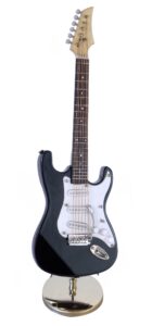 broadway gifts black electric guitar miniature replica w/case musical music instrument decor gift