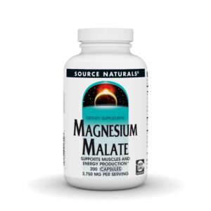 source naturals magnesium malate, supports muscles and energy production*, 3750 mg - 200 capsules