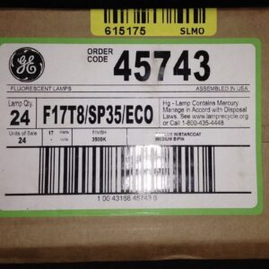 GE 45743 F17T8/SP35/ECO 2' T8 Fluorescent Lamp , Case of 24