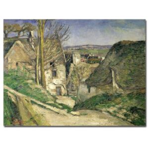 the house of the hanged man by paul cezanne, 18x24-inch canvas wall art