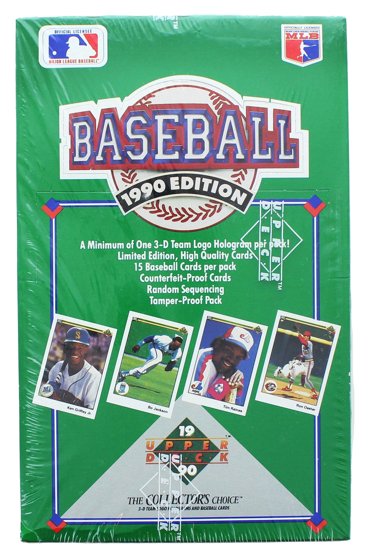 1990 Upper Deck Baseball Cards Box of 36 Foil Packs