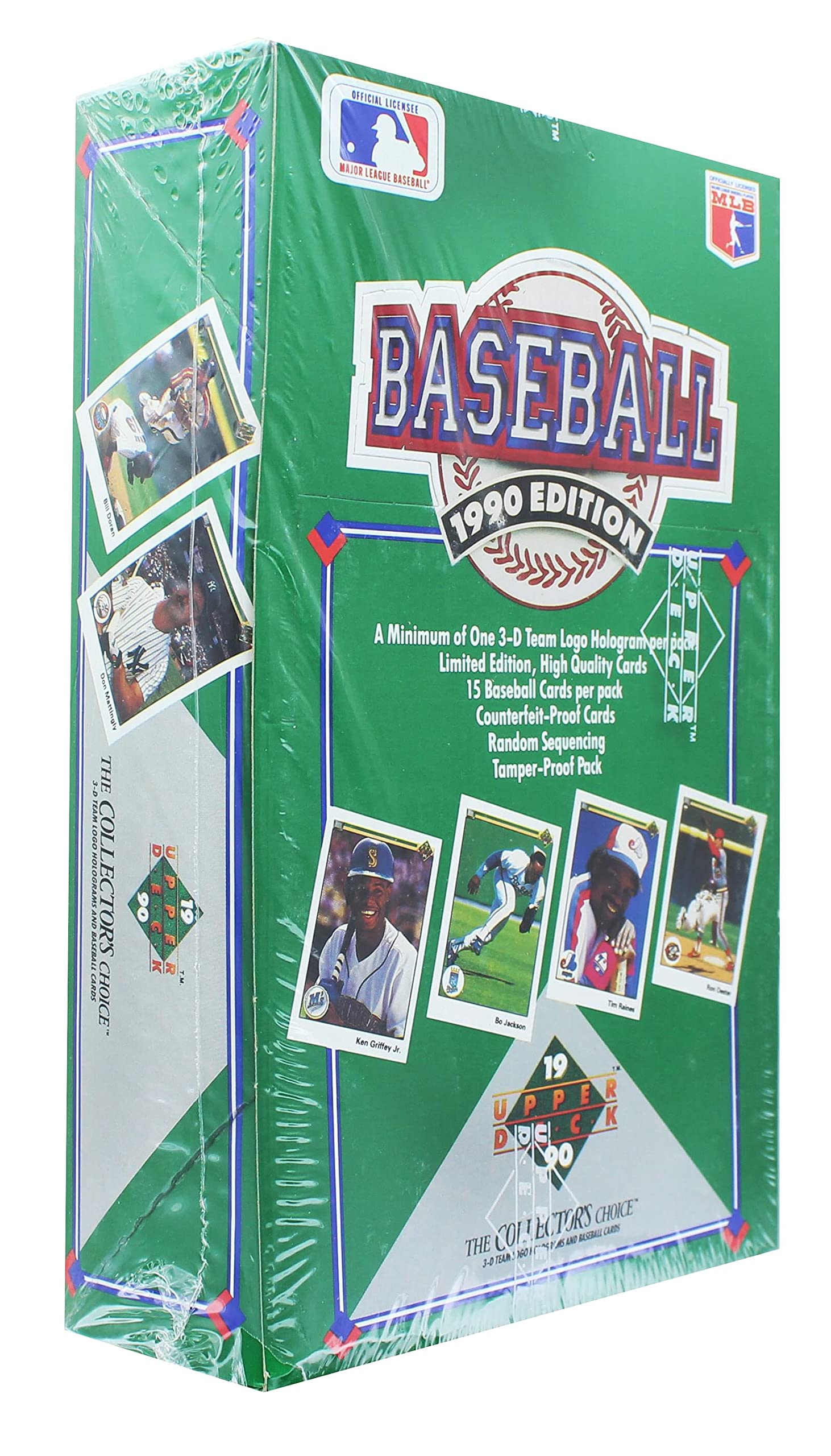 1990 Upper Deck Baseball Cards Box of 36 Foil Packs