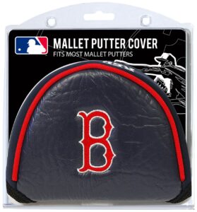 team golf mlb boston red sox golf mallet putter cover golf club mallet putter headcover, fits most mallet putters, scotty cameron, daddy long legs, taylormade, odyssey, titleist, ping, callaway