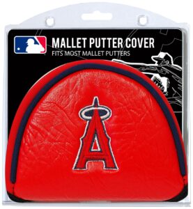 team golf mlb los angeles angels golf mallet putter cover golf club mallet putter headcover, fits most mallet putters, scotty cameron, daddy long legs, taylormade, odyssey, titleist, ping, callaway