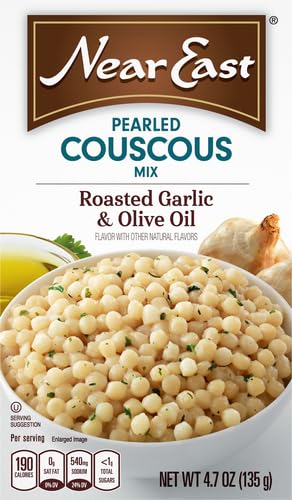 Near East Pearled Couscous Roasted Garlic & Olive Oil, 4.7 Oz