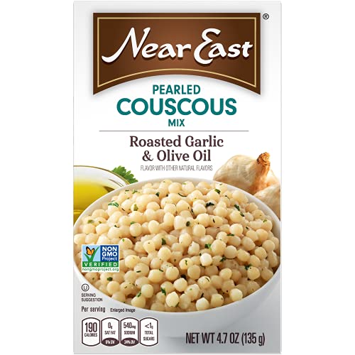 Near East Pearled Couscous Roasted Garlic & Olive Oil, 4.7 Oz