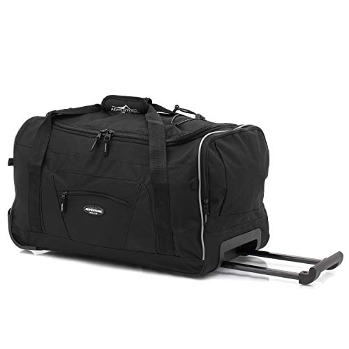 Travelers Club Adventure Rolling Travel Duffel Bag, Black, 36-Inch