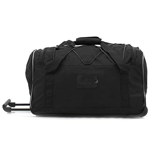 Travelers Club Adventure Rolling Travel Duffel Bag, Black, 36-Inch