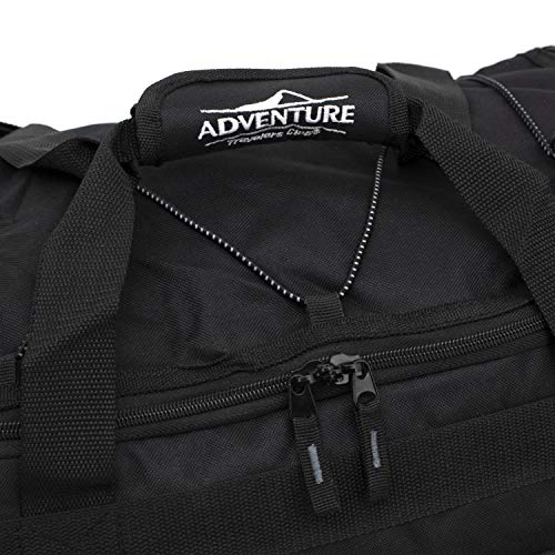 Travelers Club Adventure Rolling Travel Duffel Bag, Black, 36-Inch