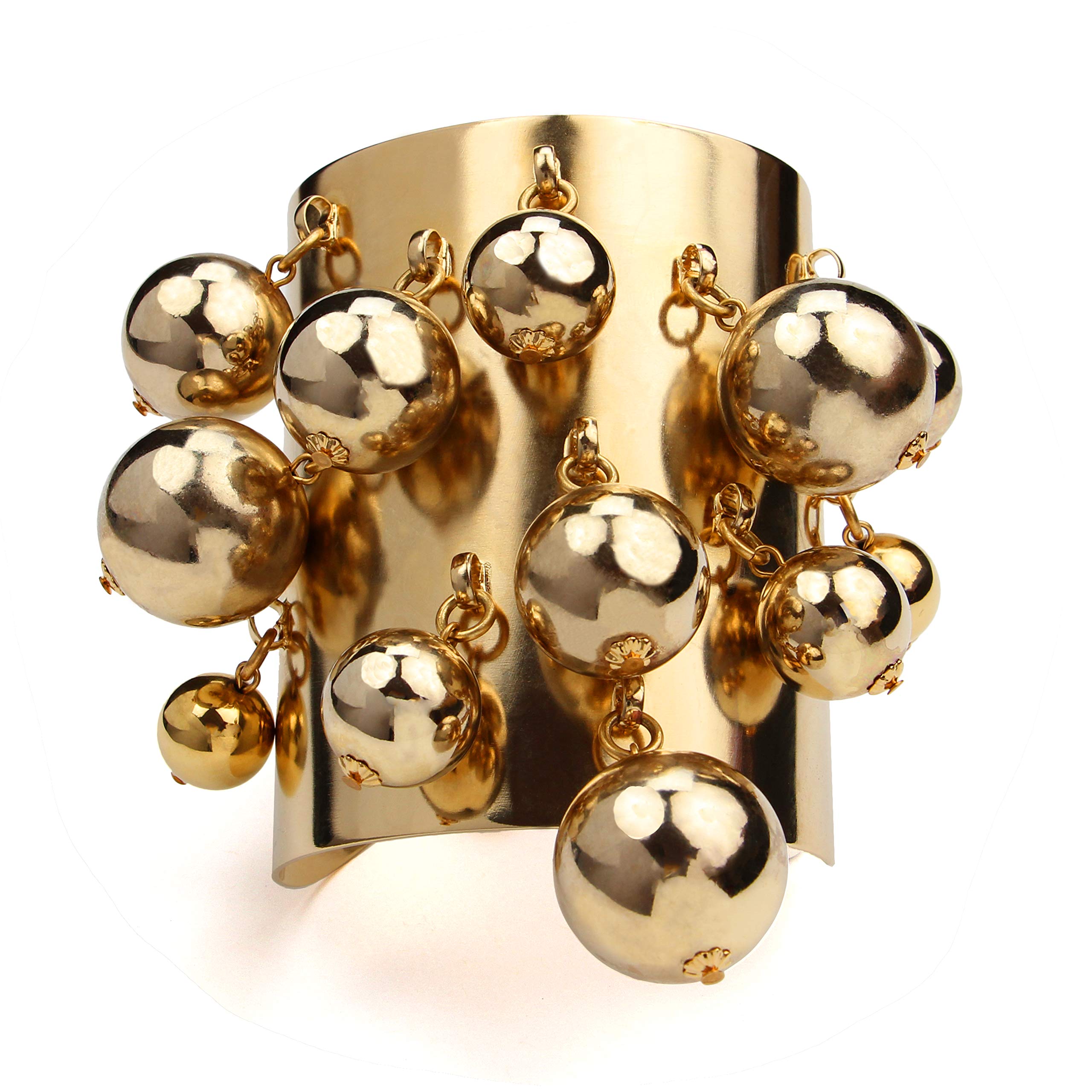 Ben-Amun Jewelry "Gold Ball Collection" Gold Ball Cuff Bracelet