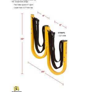 Suspenz Stand Up Paddle Board Expansion Plates to make a Double Wall Storage Rack for hanging 2 SUPs and Surfboards (31-5503)