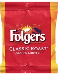 folgers classic roast medium roast ground coffee, 42- 1.5 ounce fraction packets, frac packs