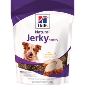 hill's natural jerky strips, all life stages, great taste, dog treats, chicken, 7.1 oz bag