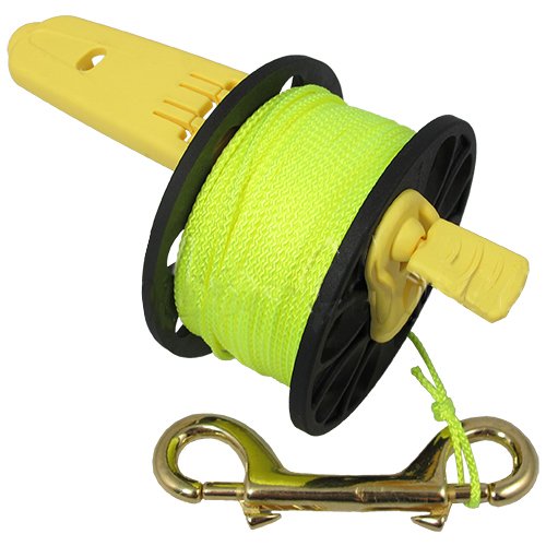 Scuba Choice Scuba Diving Compact Finger Spool with Yellow Plastic Handle, 167', Yellow Line