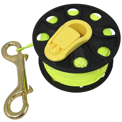 Scuba Choice Scuba Diving Compact Finger Spool with Yellow Plastic Handle, 167', Yellow Line