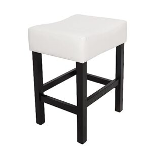 Christopher Knight Home Lopez Backless Leather Counter Stools, 2-Pcs Set, Ivory