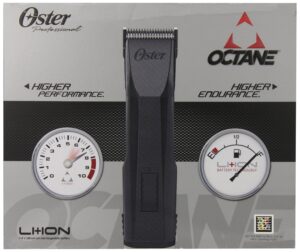 oster professional 76550-00 octane cordless clipper, gray, 1 count