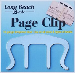 music book clip- page holder for sheet music stands, pianos, musicians