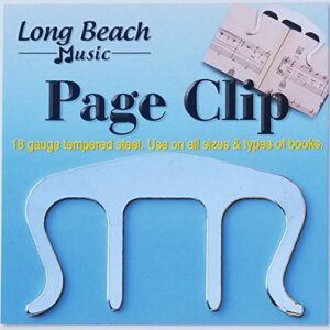 Music Book Clip- Page Holder for Sheet Music Stands, Pianos, Musicians