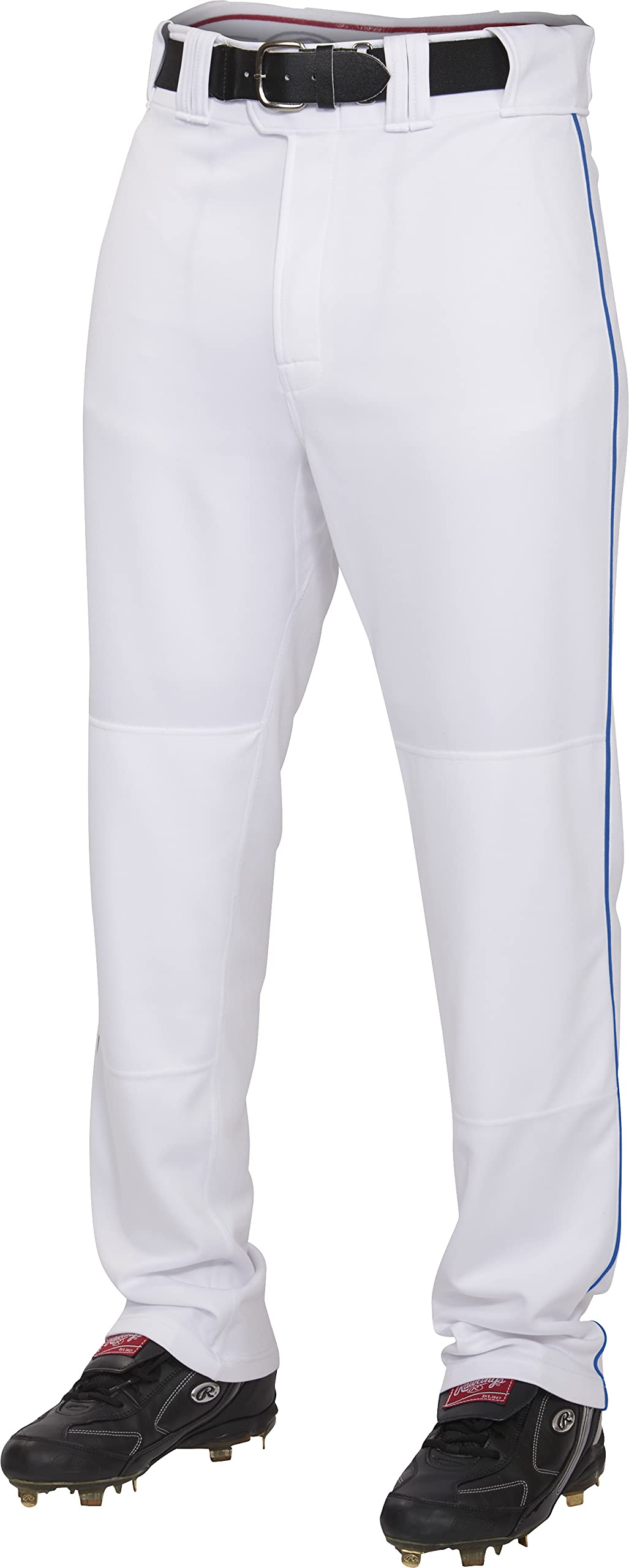 Rawlings PRO 150 Series Game/Practice Baseball Pant | Youth Medium | Piped - White/Royal | Relaxed Fit