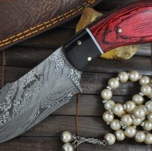 Perkin - Handmade Damascus Steel Hunting Knife - Full Tang