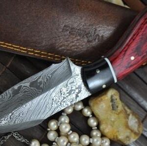 Perkin - Handmade Damascus Steel Hunting Knife - Full Tang