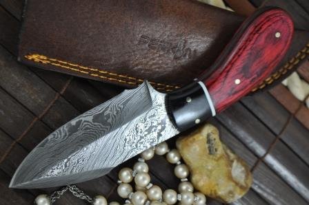 Perkin - Handmade Damascus Steel Hunting Knife - Full Tang