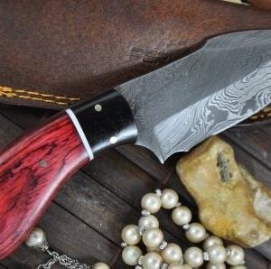 Perkin - Handmade Damascus Steel Hunting Knife - Full Tang