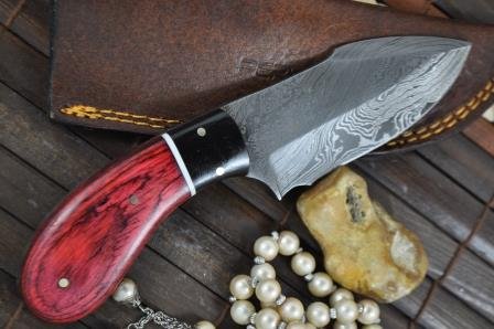 Perkin - Handmade Damascus Steel Hunting Knife - Full Tang