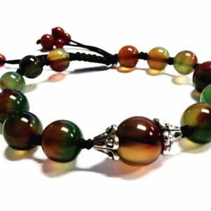 Beautiful Handmade Peacock Agate Beads Bracelet for Protection, Strength and Harmony