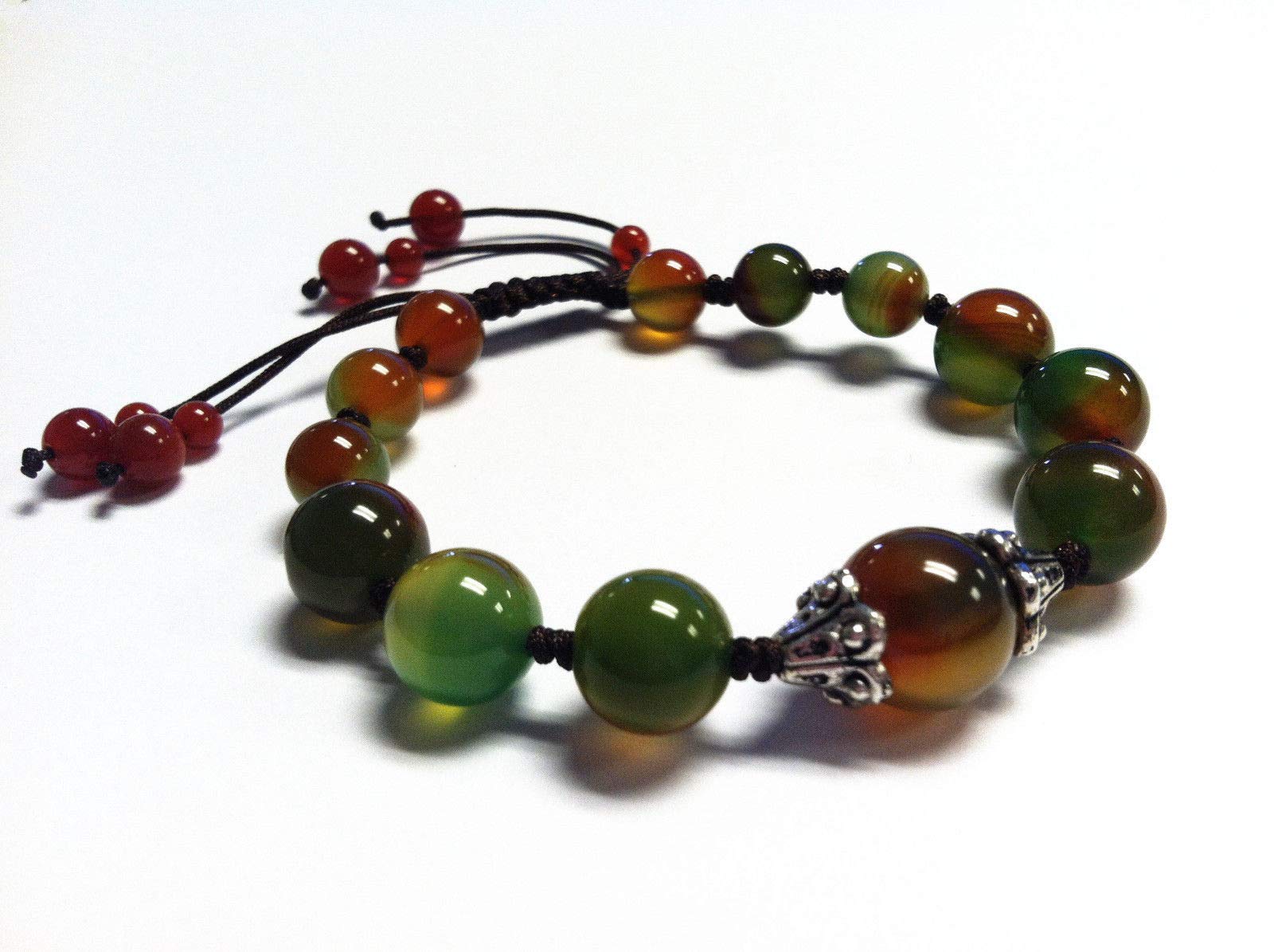 Beautiful Handmade Peacock Agate Beads Bracelet for Protection, Strength and Harmony