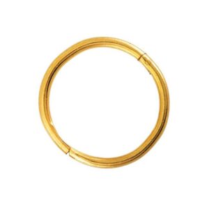 Gold-Tone 925 Sterling Silver Nose Ring Hinged Hoop 3/8" 9.5mm 18G