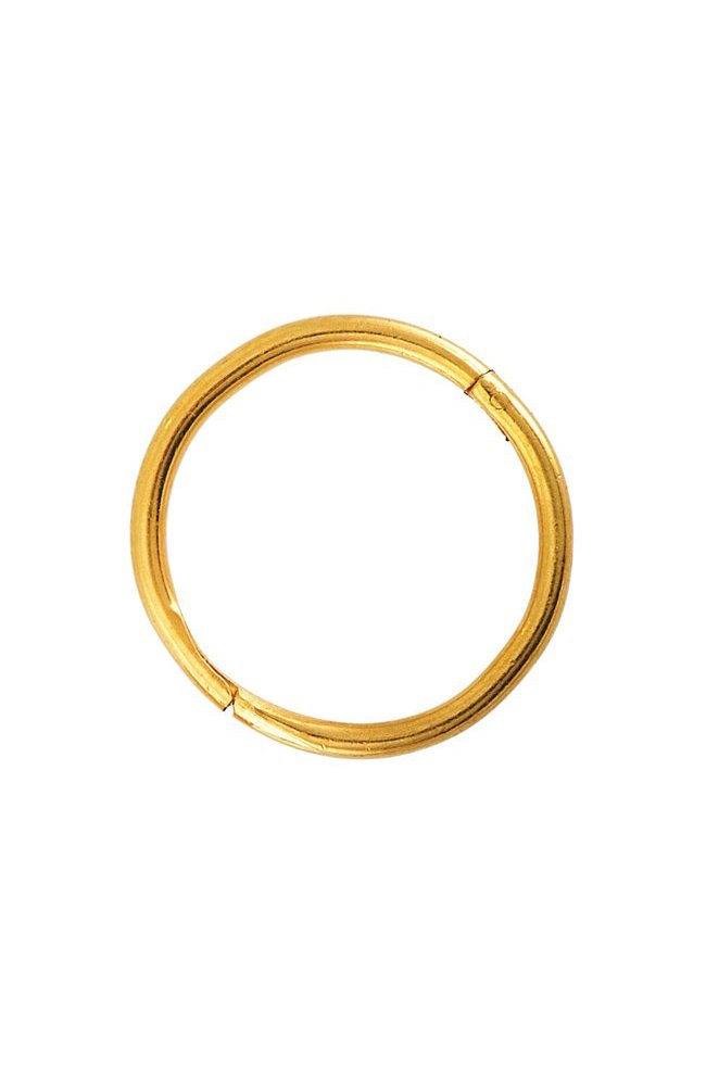 Gold-Tone 925 Sterling Silver Nose Ring Hinged Hoop 3/8" 9.5mm 18G