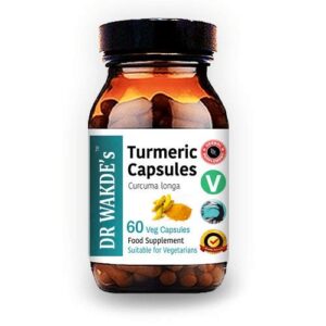 dr wakde's turmeric capsules (curcuma longa, 60 veg caps, plant-based supplement, ayurvedic herb, all natural, vegan)