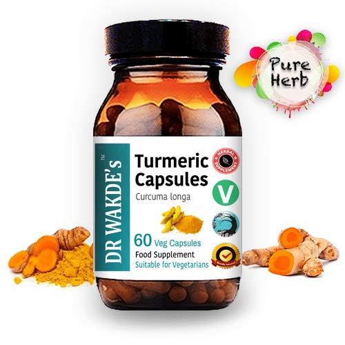 DR WAKDE'S Turmeric Capsules (Curcuma Longa, 60 Veg Caps, Plant-Based Supplement, Ayurvedic Herb, All Natural, Vegan)