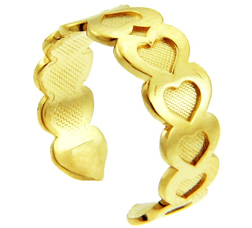 Fancy Heart Yellow Gold Toe Ring (10K Gold)