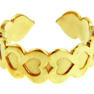 Fancy Heart Yellow Gold Toe Ring (10K Gold)