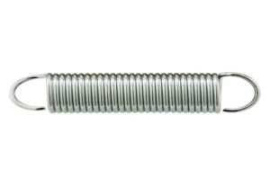 prime-line sp 9605 extension spring, spring steel construction, nickel-plated finish, 0.047 ga x 7/16 in. x 1-7/8 in., closed single loop, (2 pack)