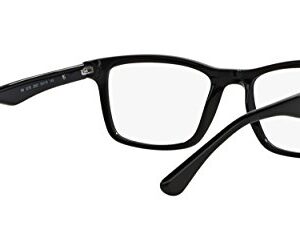 Ray-Ban RX5279 Square Prescription Eyeglass Frames, Black/Demo Lens, 55 mm