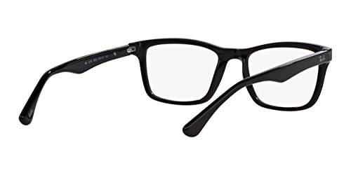 Ray-Ban RX5279 Square Prescription Eyeglass Frames, Black/Demo Lens, 55 mm