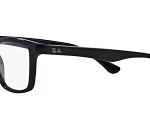 Ray-Ban RX5279 Square Prescription Eyeglass Frames, Black/Demo Lens, 55 mm