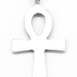 Trilogy Jewelry Pewter Ankh Pendant on Leather w/Swarovski Crystal Lavender June Birthday