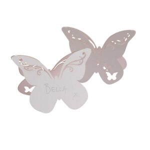 ginger ray butterfly laser cut place cards (10 pack), white